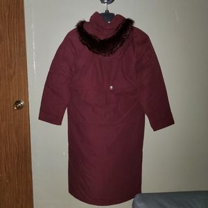 Utex | Jackets & Coats | Utex Burgundy Winter Down Coat Size 6 | Poshmark
